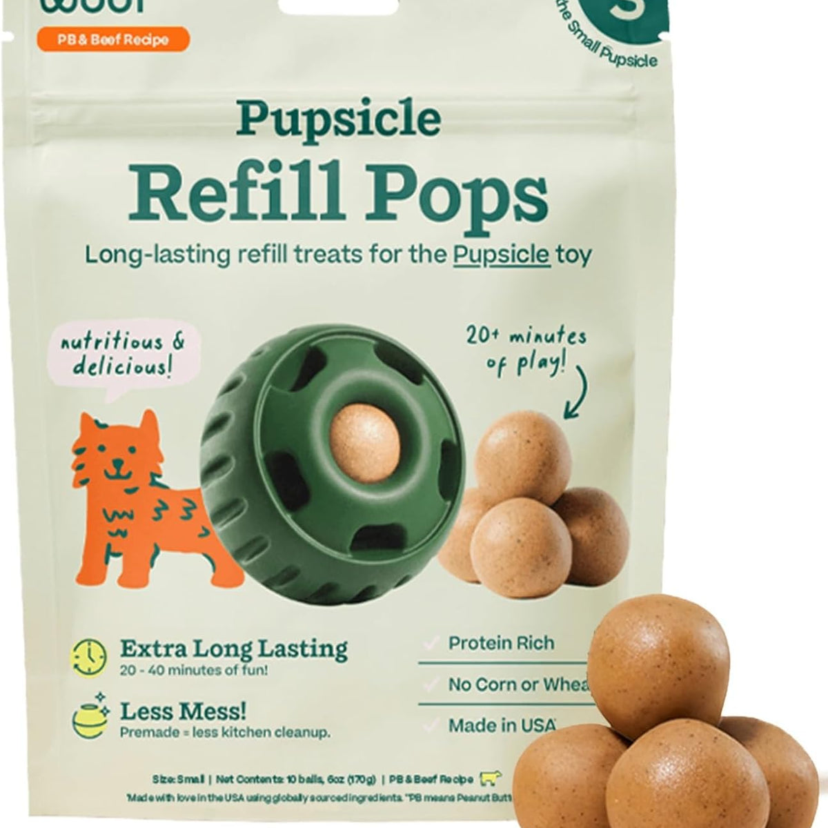 Woof Pet Inc.'s Beef & Peanut Butter Pops – Rocky & Maggie's | Pet ...