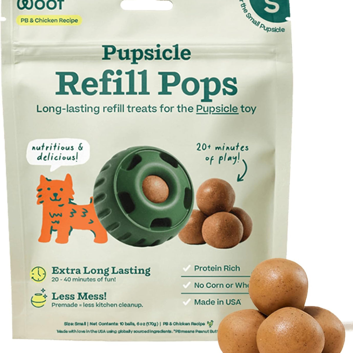 Woof Pet Inc's Pupsicle Pops in Peanut Butter and Chicken flavor ...