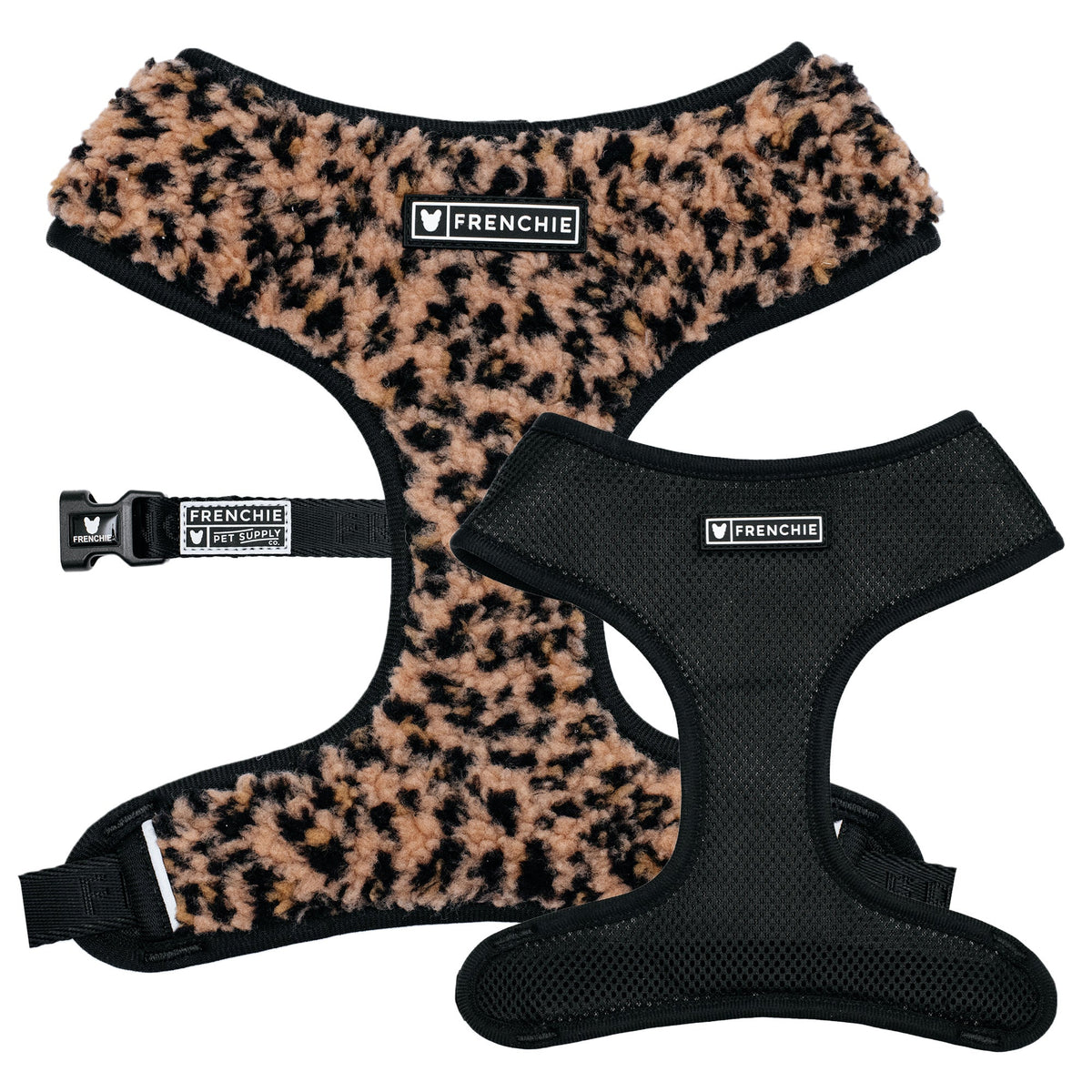 Frenchie Duo Reversible Harness - Teddy Leopard – Rocky & Maggie's ...