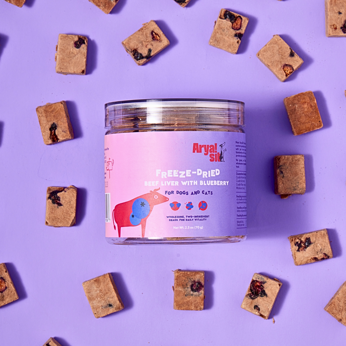 Arya Sit | Freeze-Dried Beef Liver with Blueberry – Rocky & Maggie's