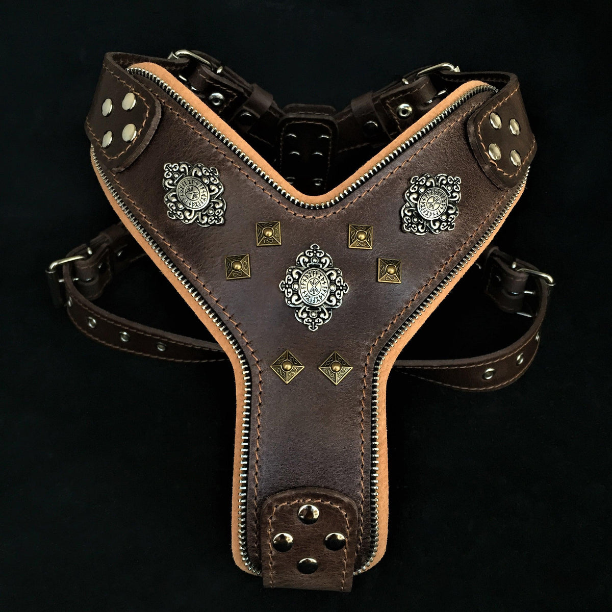 The "Aztec" big dogs harness BROWN – Rocky & Maggie's | Pet Grooming ...