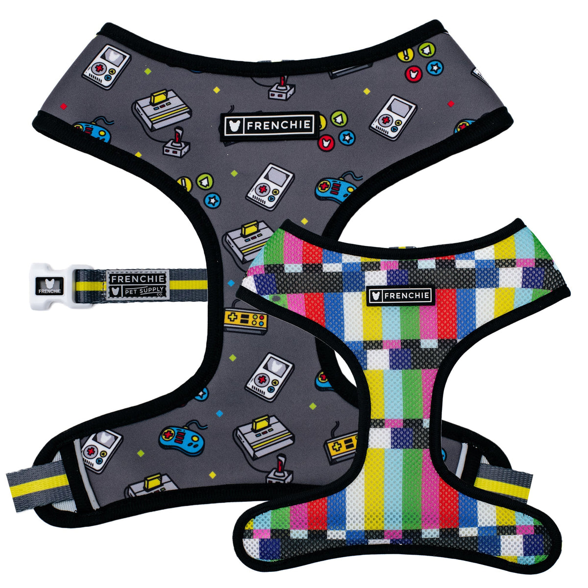 Frenchie Duo Reversible Harness - Gamer – Rocky & Maggie's | Pet ...