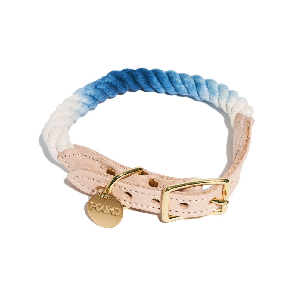 Navy Ombre Cotton Rope Cat & Dog Collar – Rocky & Maggie's | Pet ...