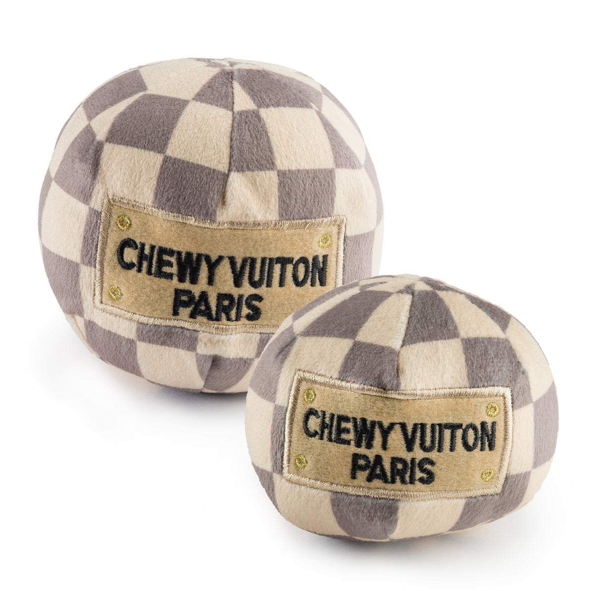 Checker Chewy Vuiton Ball – Rocky & Maggie's | Pet Grooming, Dog and ...